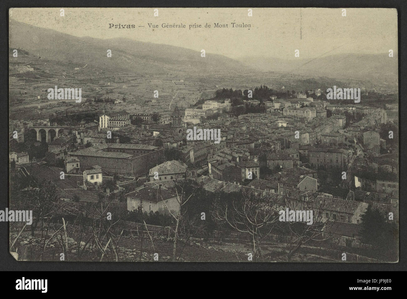 A panoramic view of Privas, taken from Mont Toulon, showcasing the ...