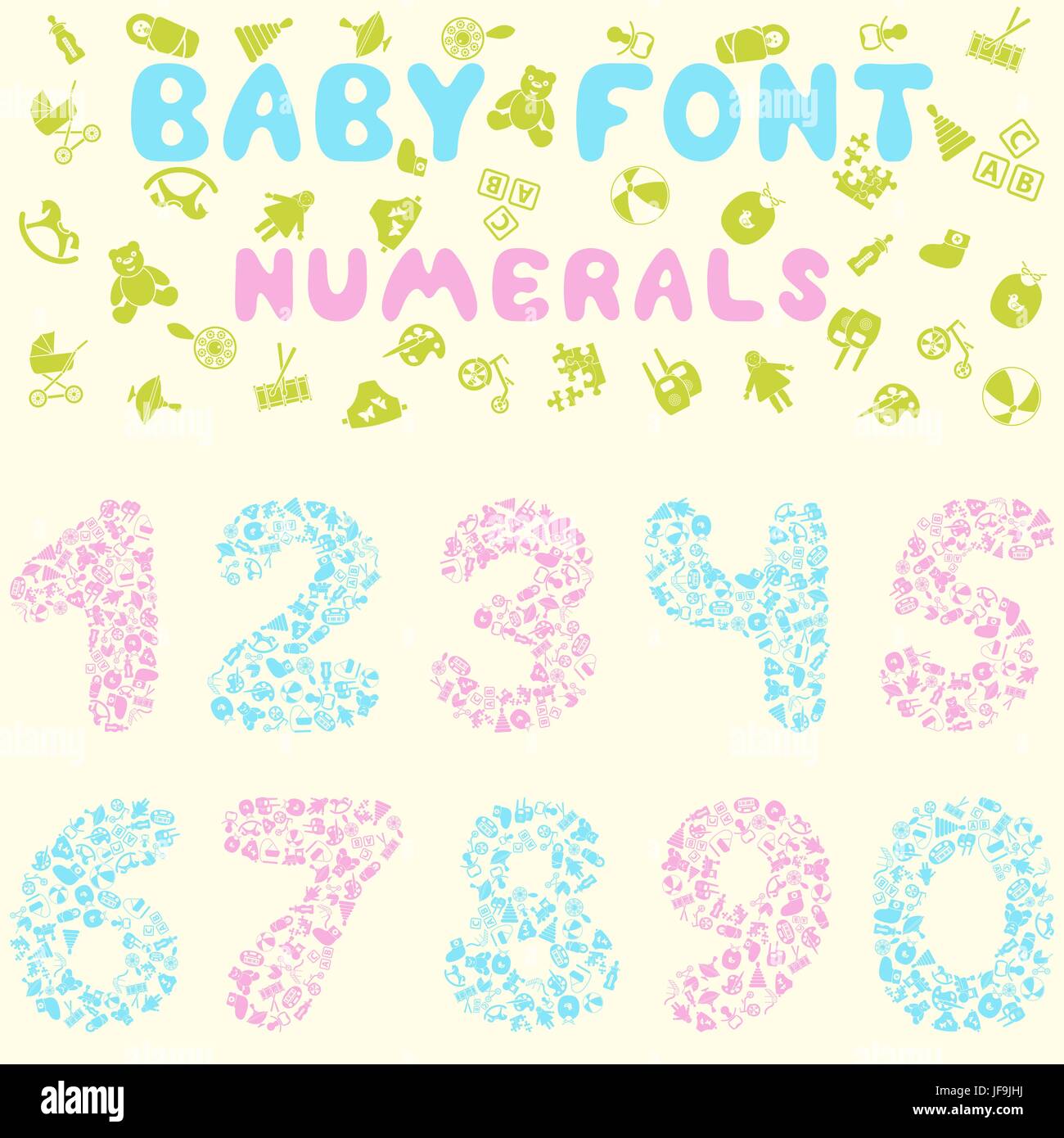 Baby font design Stock Vector Image & Art - Alamy