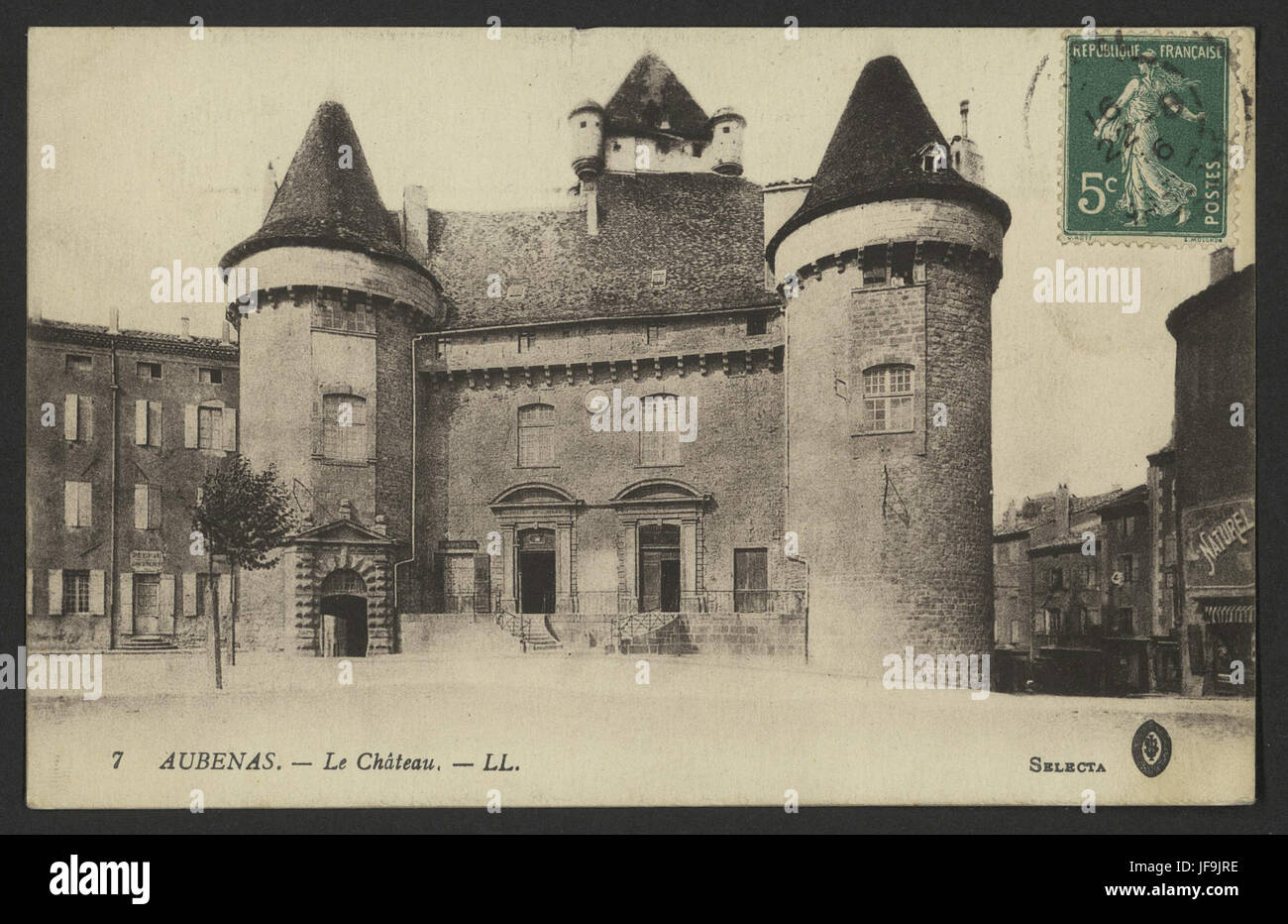 Vintage photograph of Aubenas Castle, capturing its grandeur and ...