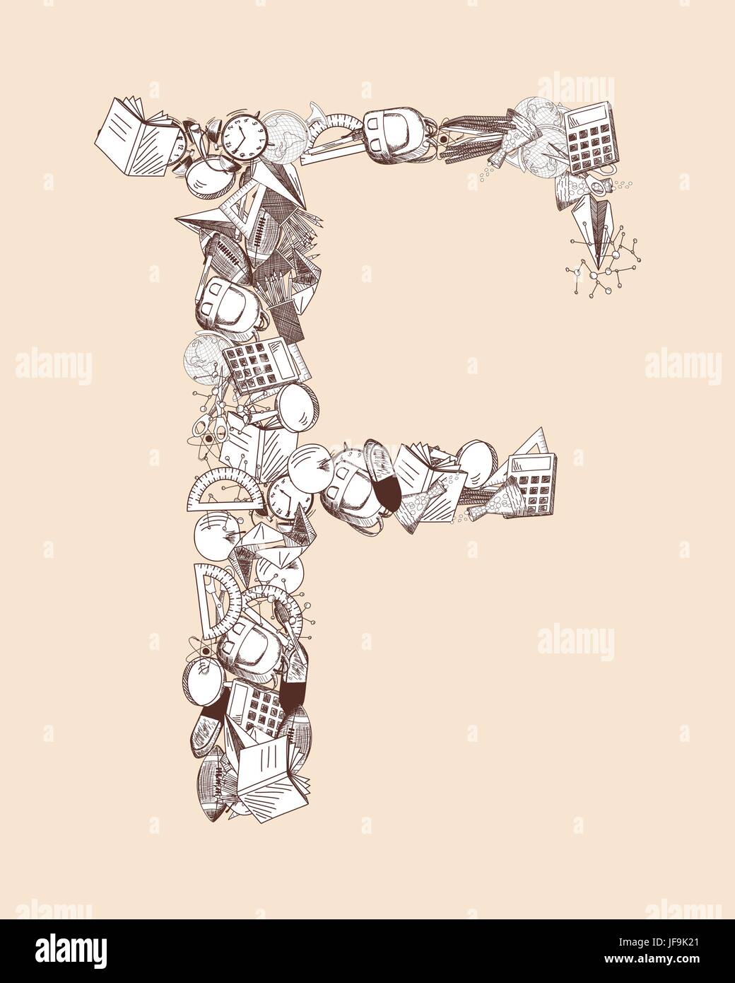 Alphabet letter with education theme Stock Vector Image & Art - Alamy