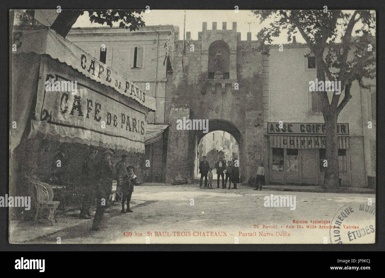 The grand Notre Dame portal at St-Paul-Trois-Châteaux, a historic town ...