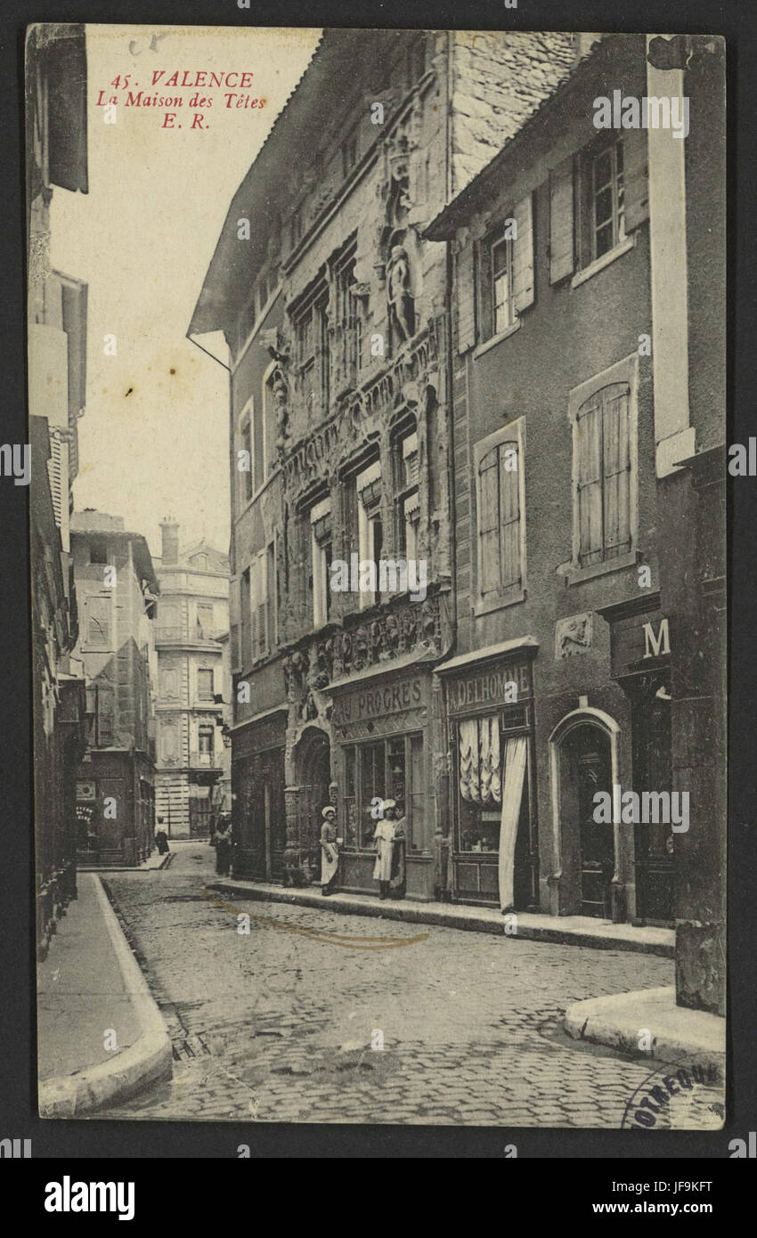La Maison des Têtes in Valence, France, is an iconic building known for ...