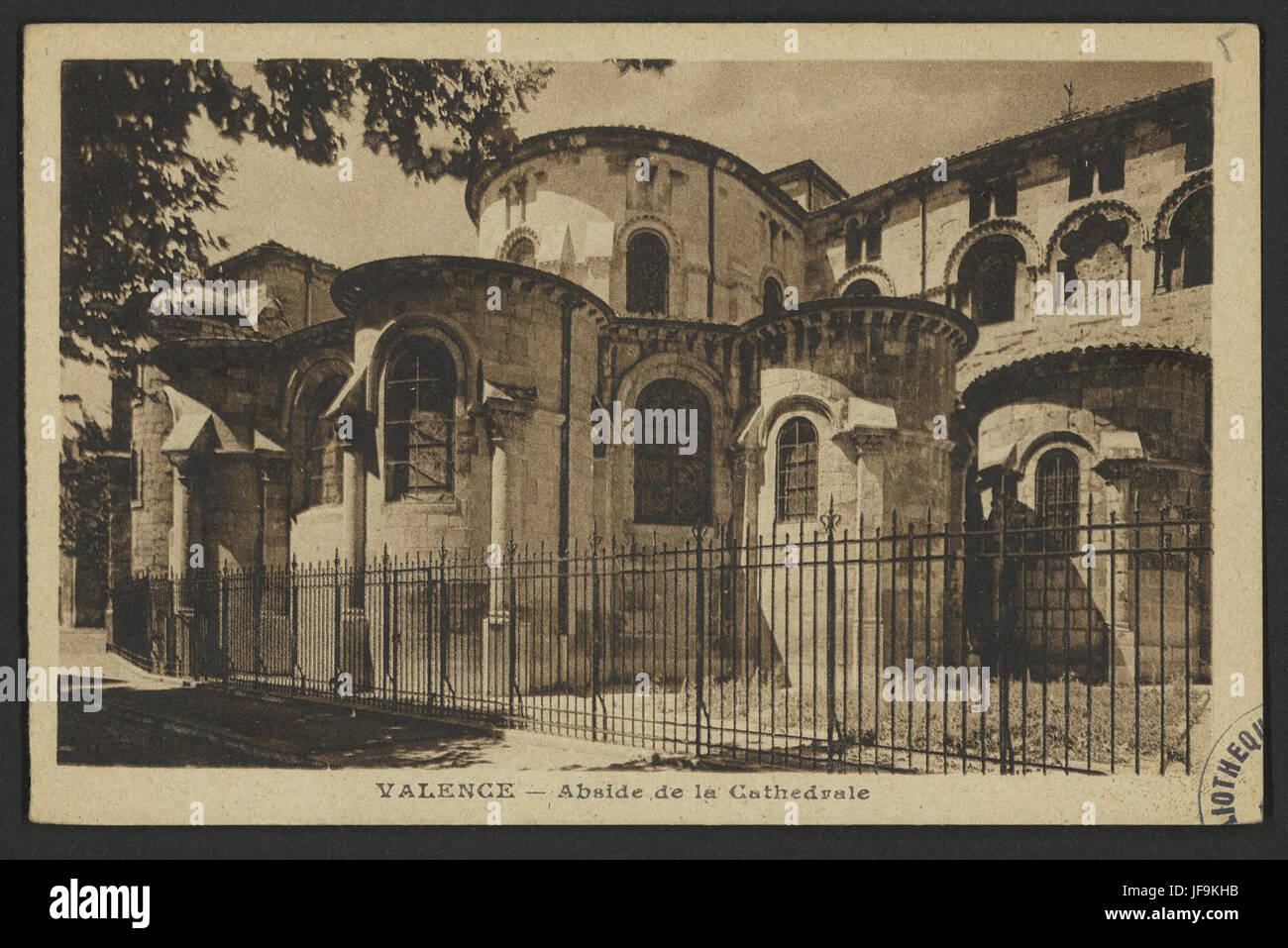 A photograph of the apse of the cathedral in Valence, France ...