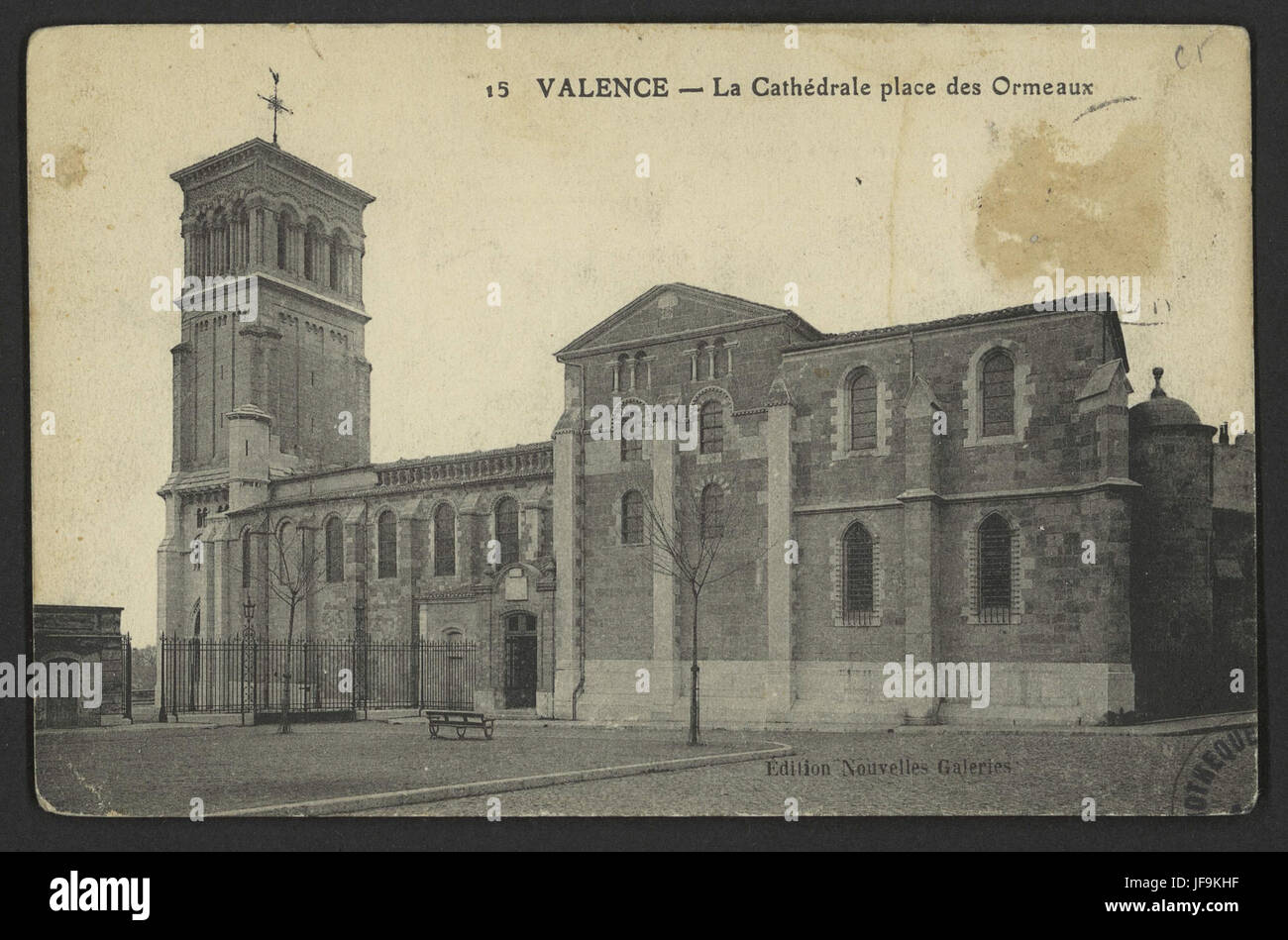 A view of La Cathédrale in Valence, France, located at the Place des ...