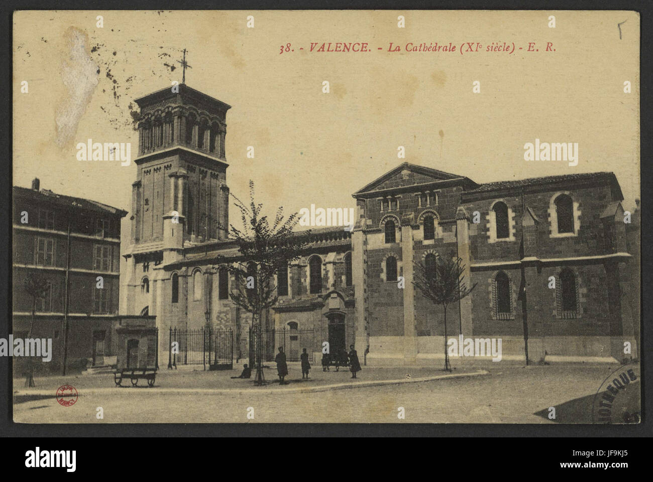 A detailed illustration of La Cathédrale in Valence, an iconic example ...