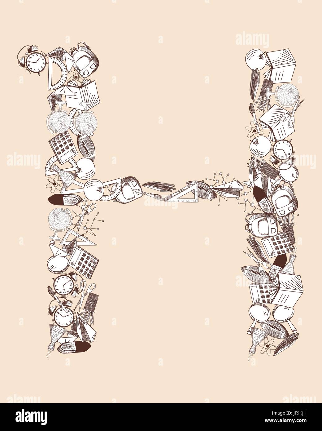 Alphabet letter with education theme Stock Vector Image & Art - Alamy