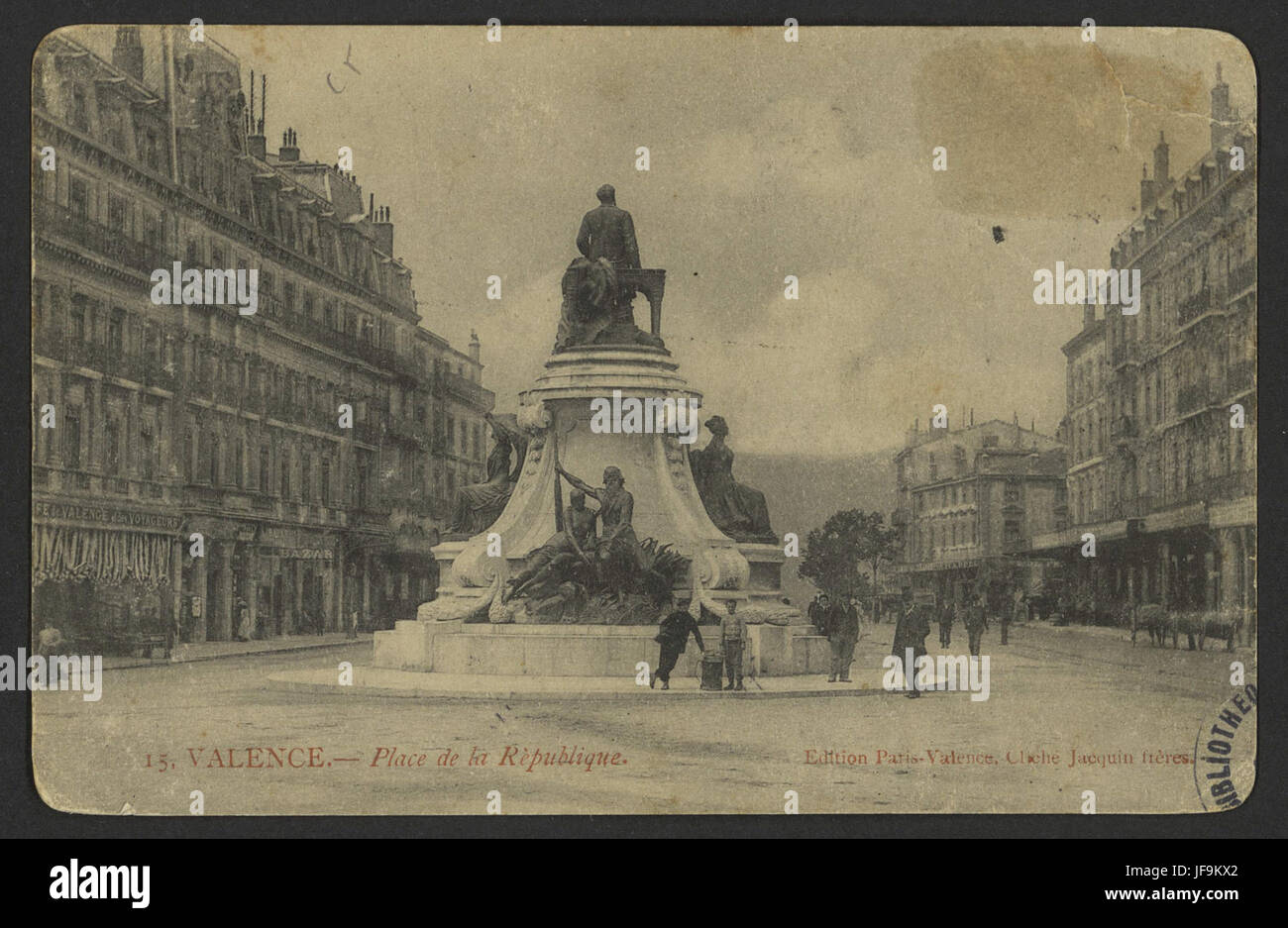 The Place de la République in Valence, France, a historic public square ...