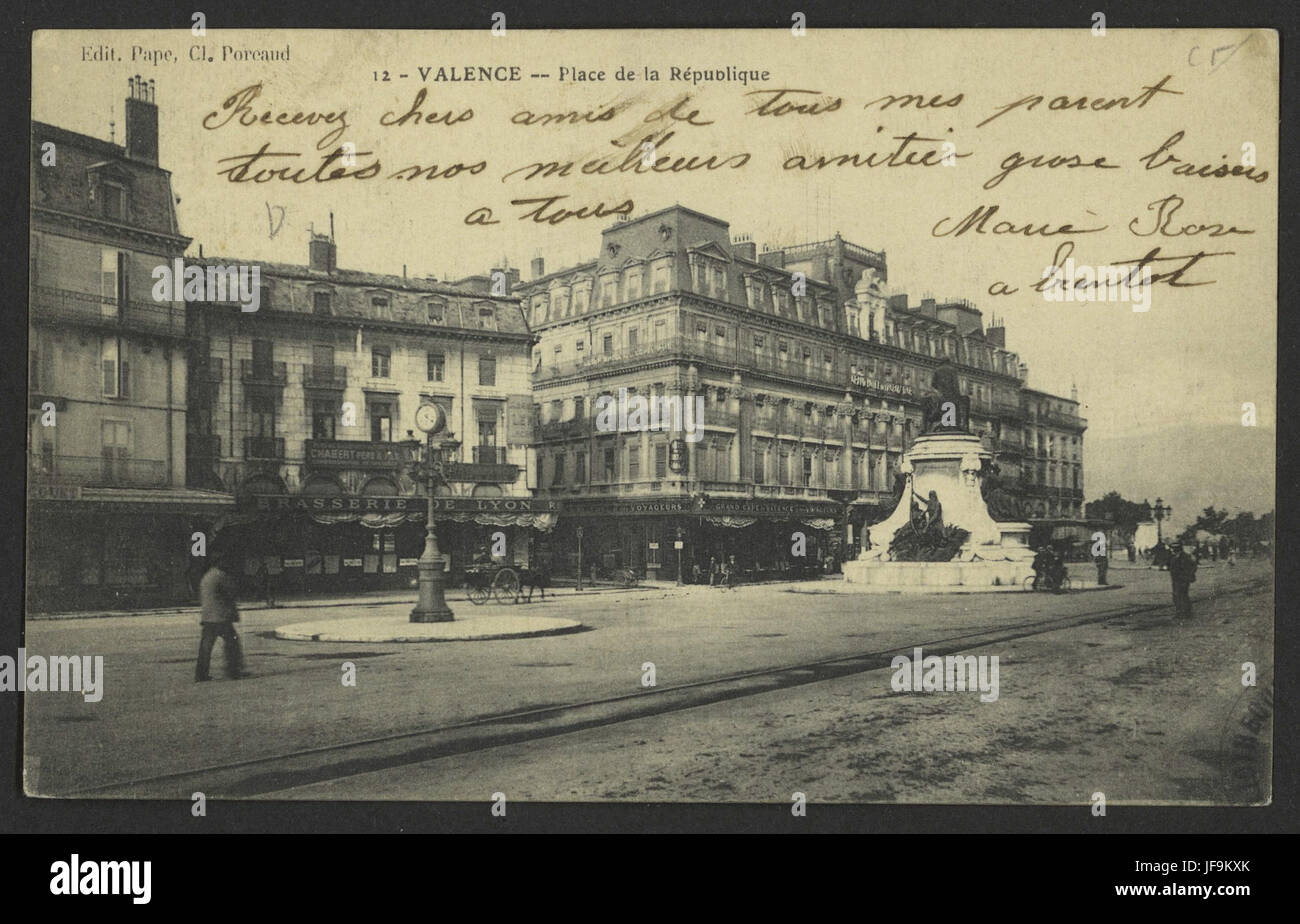 Valence - Place de la République Stock Photo - Alamy