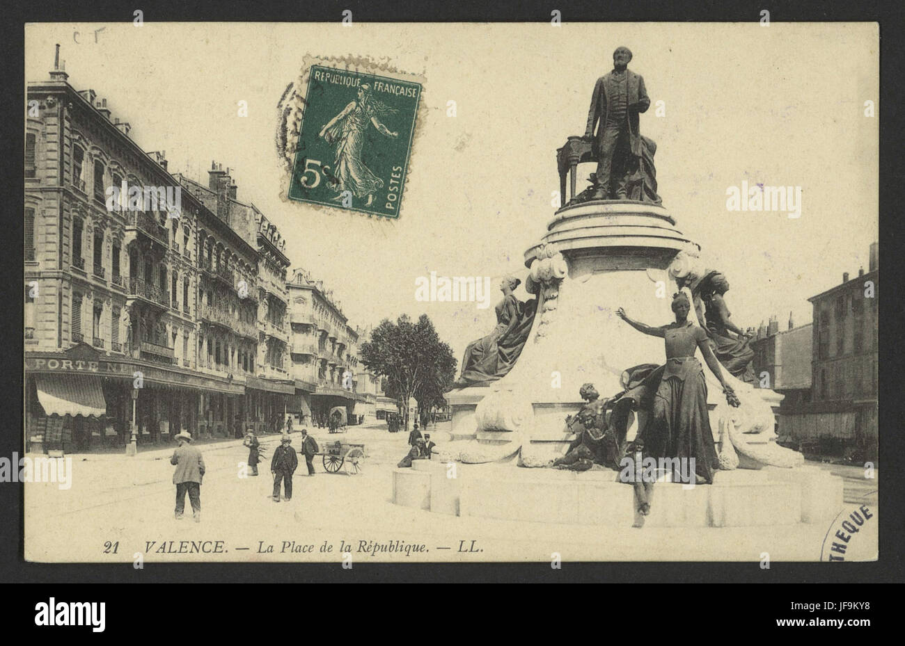 Valence, France, Place de la République, a historic public square known ...