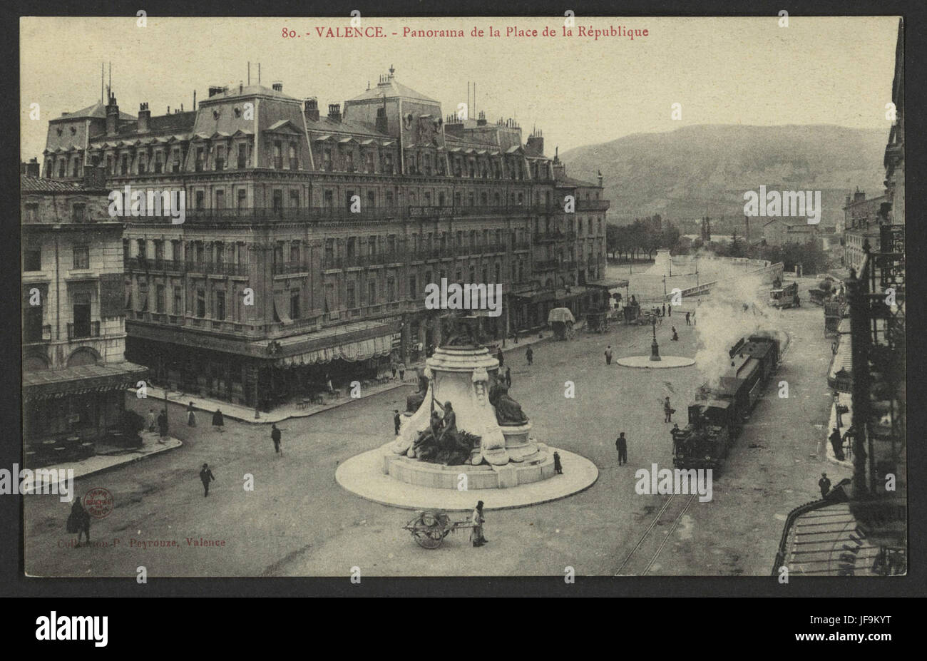 A panoramic view of Place de la République in Valence, showcasing the ...