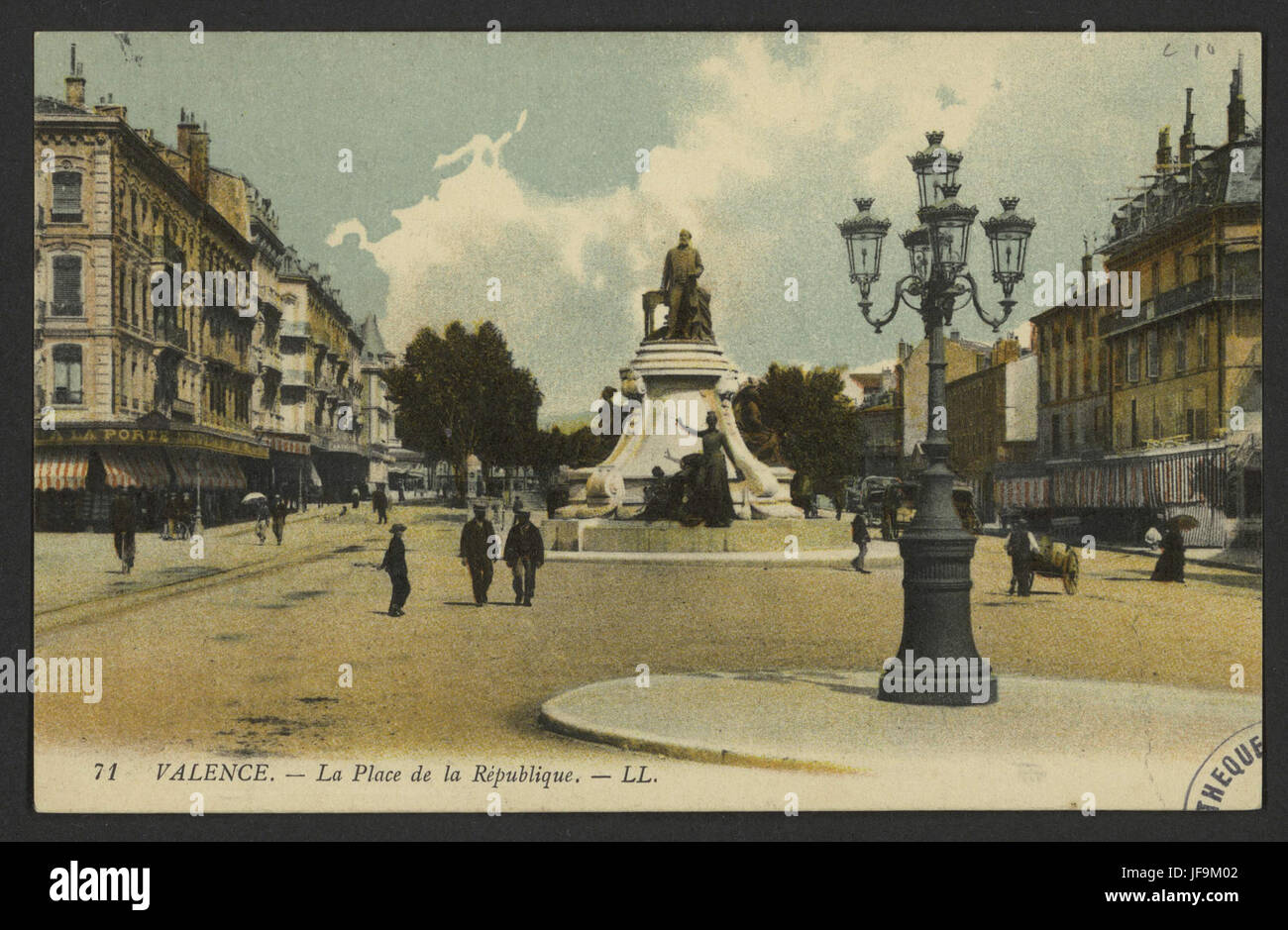 A vintage photo of La Place de la République in Valence, France ...