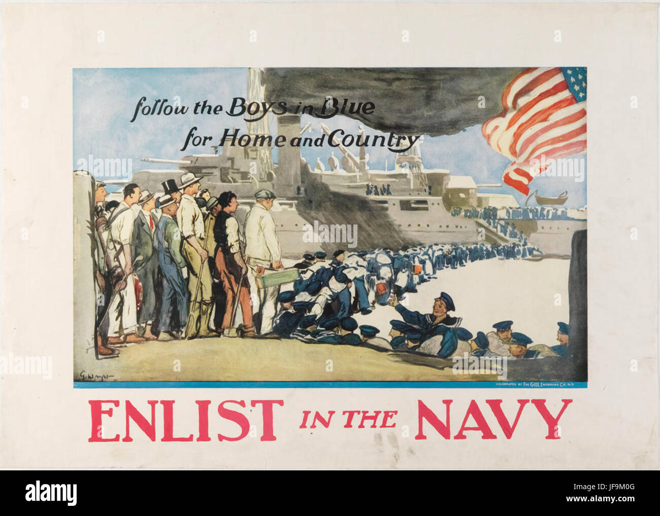 Us navy recruitment poster hi-res stock photography and images - Alamy