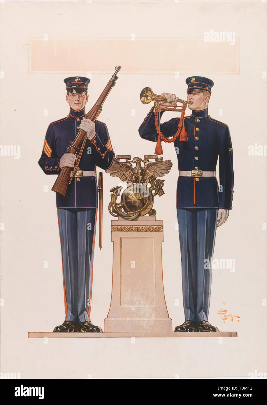 An iconic photograph honoring the US Marine Corps with the motto ...