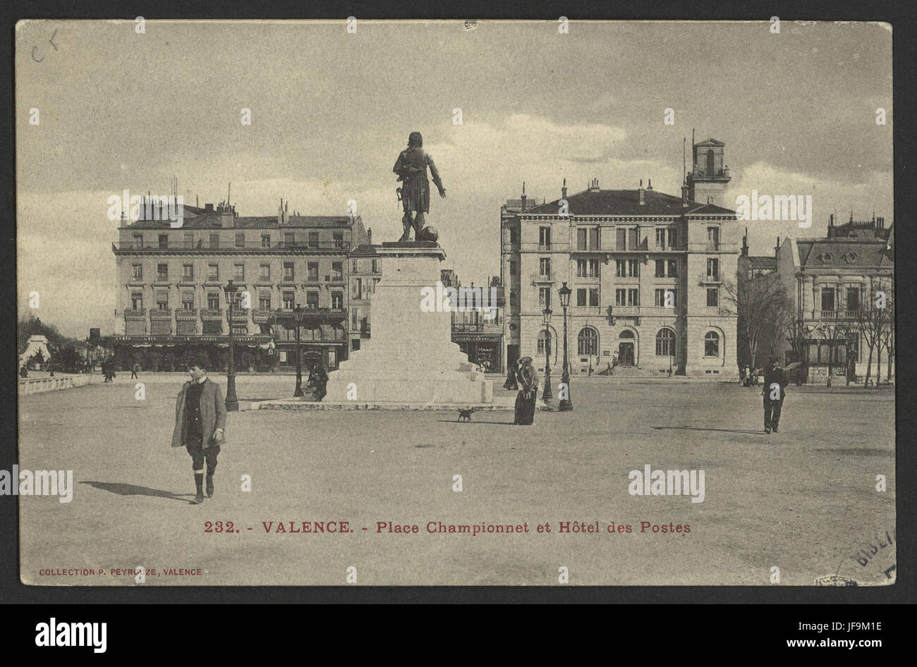 A historic view of Place Championnet and the Hôtel des Postes in ...