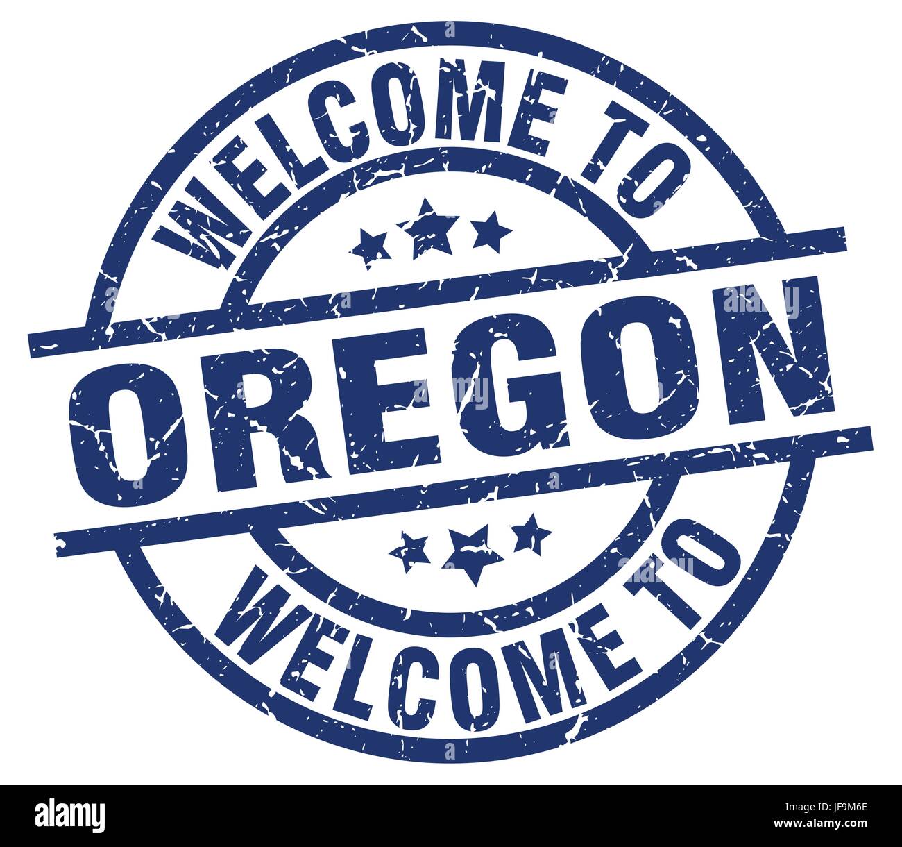 welcome to Oregon blue stamp Stock Vector Image & Art - Alamy