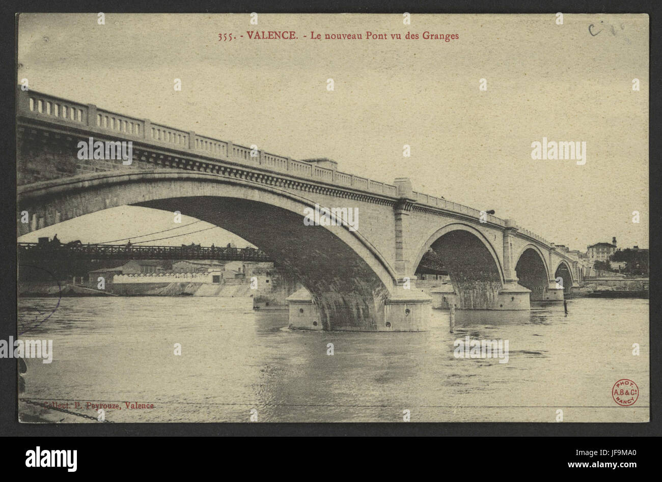 A view of the new bridge in Valence from the Granges area, highlighting ...