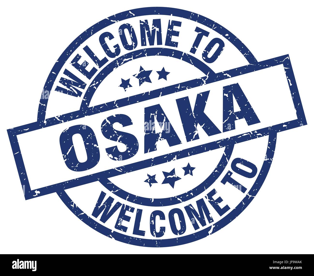 welcome to Osaka blue stamp Stock Vector Image & Art - Alamy