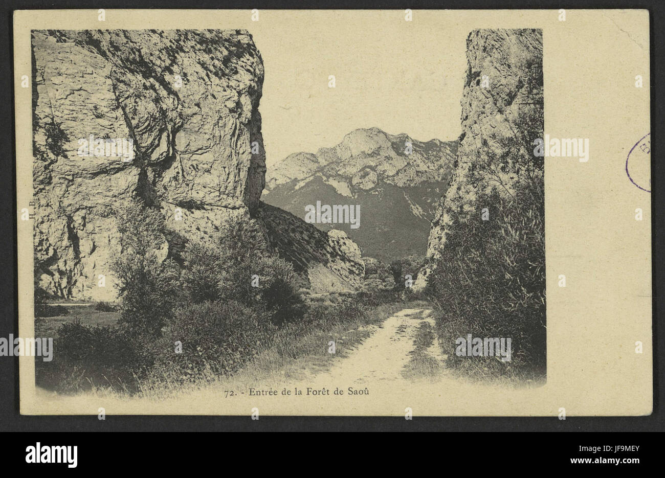 The entrance to the Forest of Saou, a natural site in the Drôme region ...