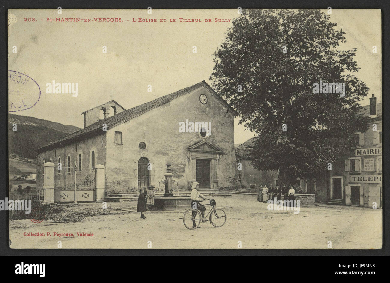 The church and the ancient lime tree of Sully in Saint-Martin-en ...