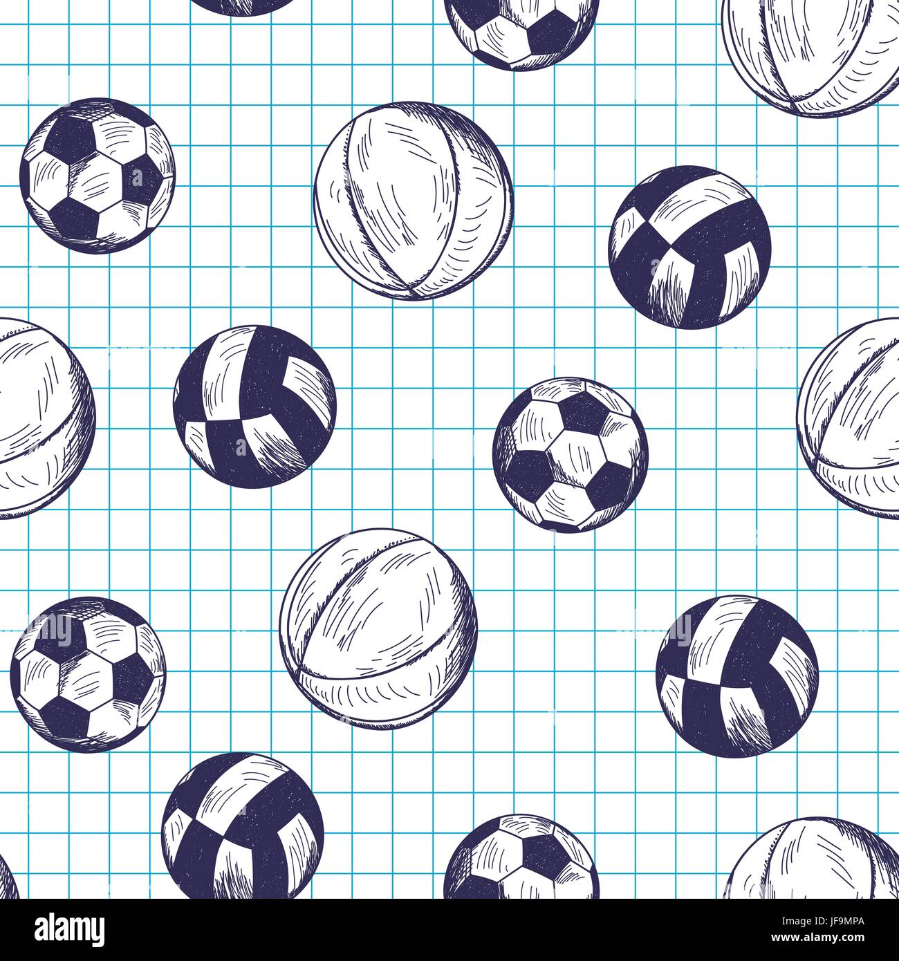 Set cartoon balls for different sports hi-res stock photography and ...