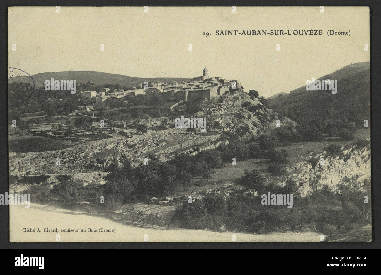 A breathtaking view of Saint-Auban-sur-l'Ouvèze in the Drôme region ...