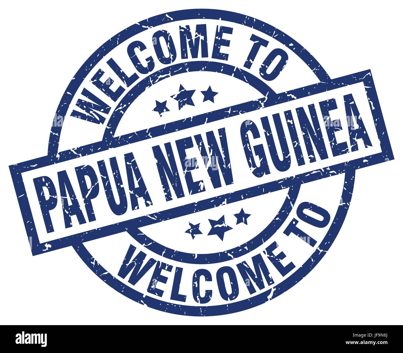welcome to Papua New Guinea blue stamp Stock Vector Image & Art - Alamy