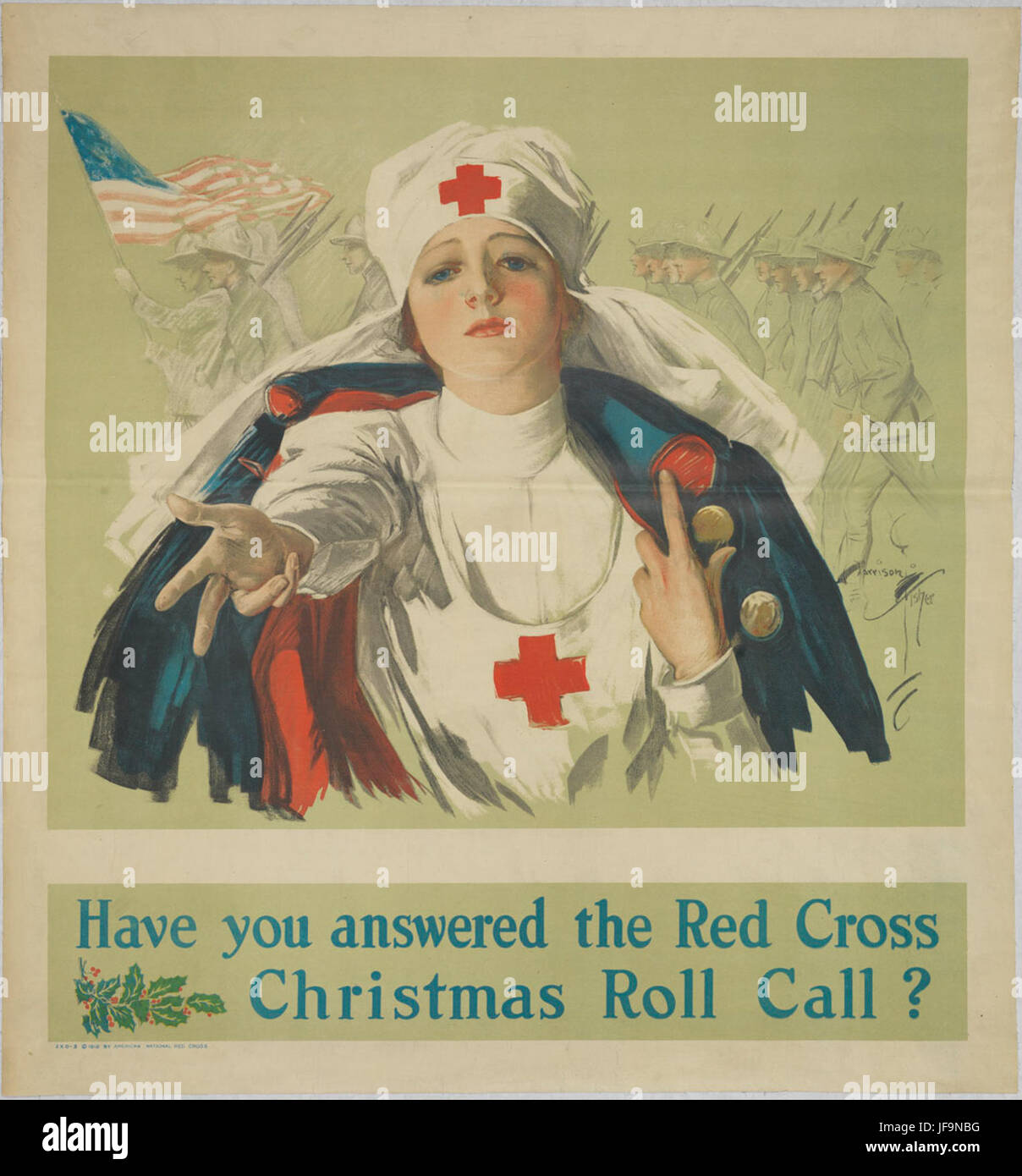 A historical poster or photograph encouraging citizens to support the ...