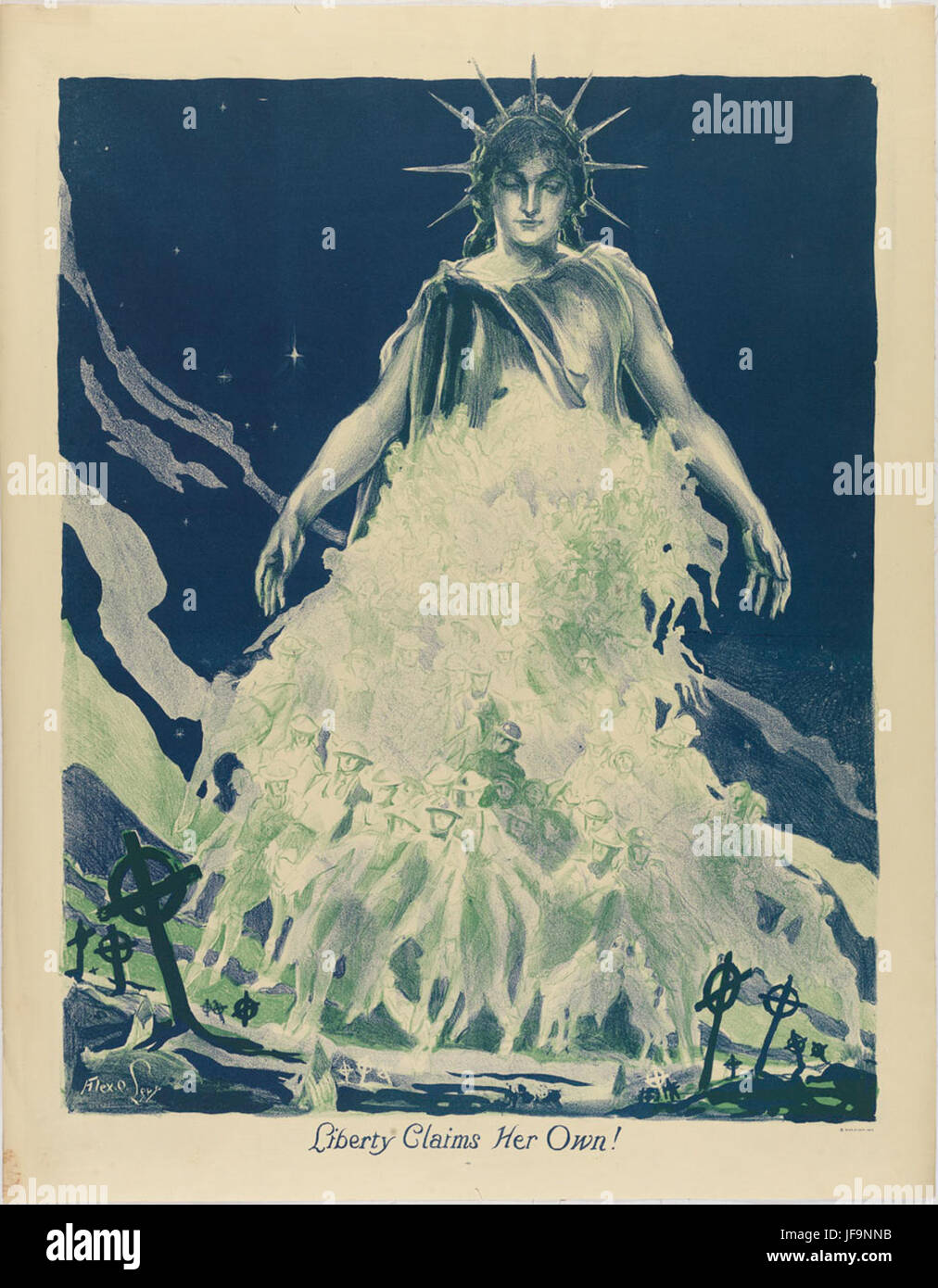 A powerful representation of Liberty, personified as a female figure ...