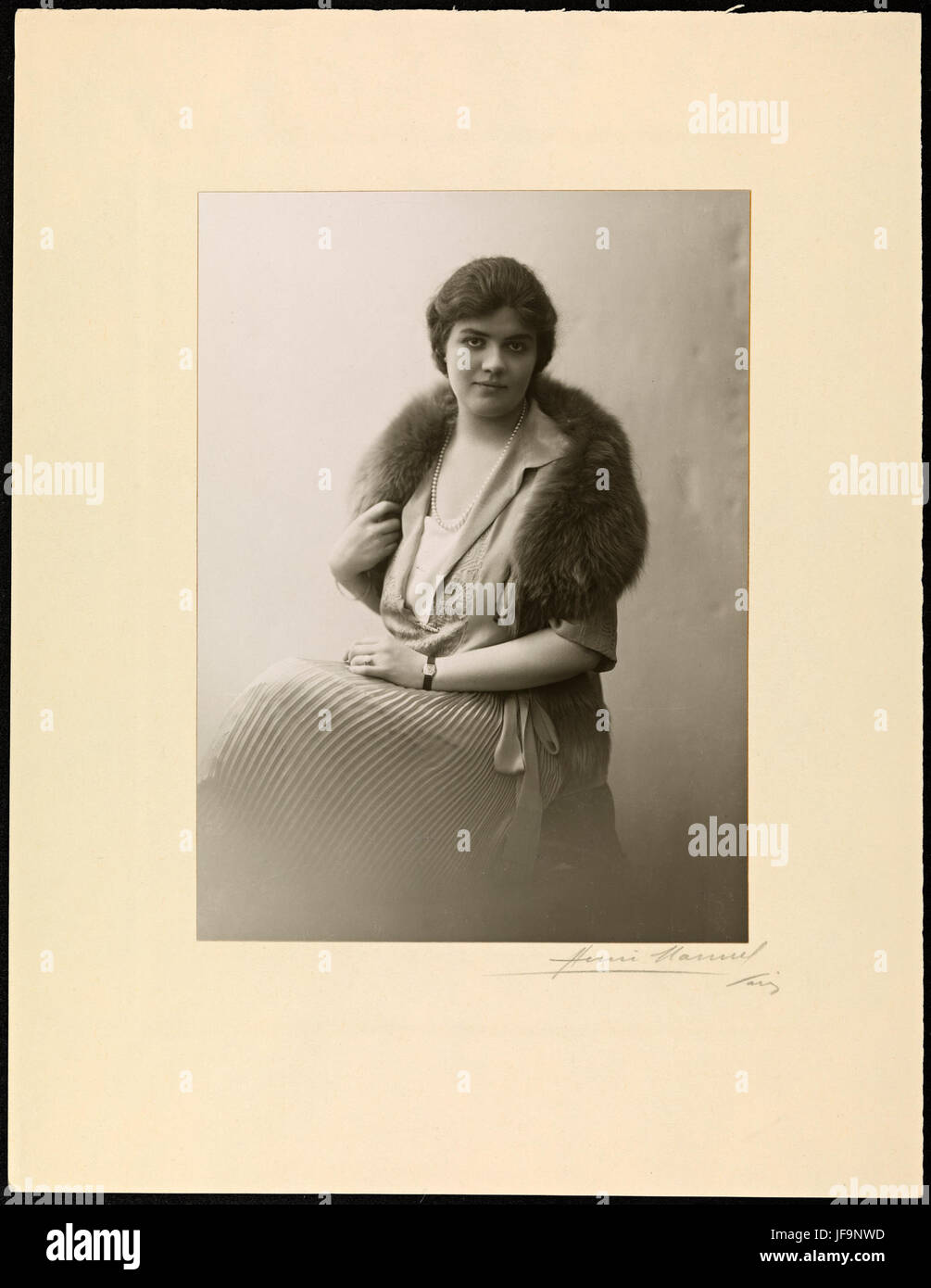 A portrait of Grace Holst, a Norwegian-American soprano, captured in a ...