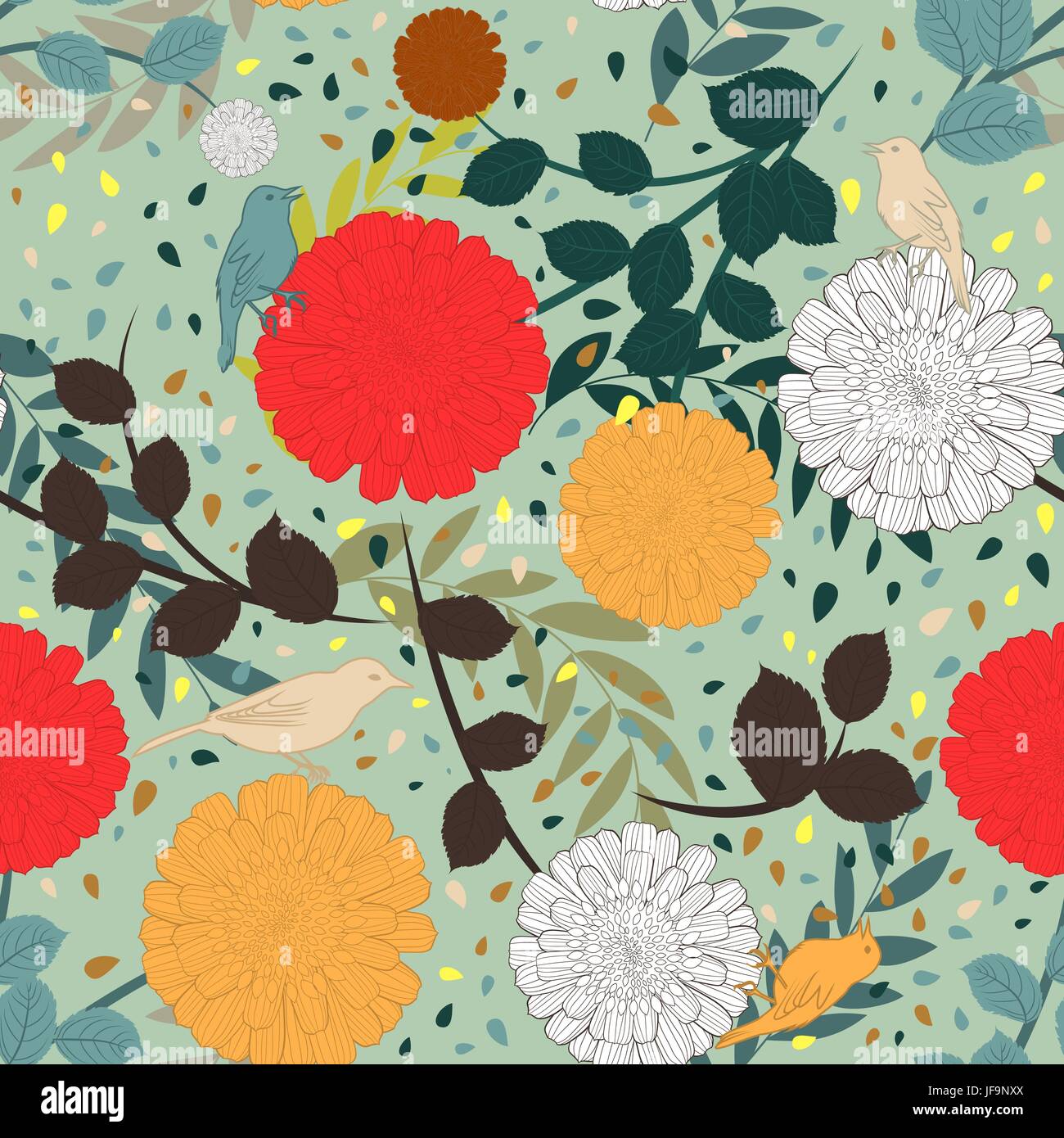 Seamless floral pattern Stock Vector Image & Art - Alamy