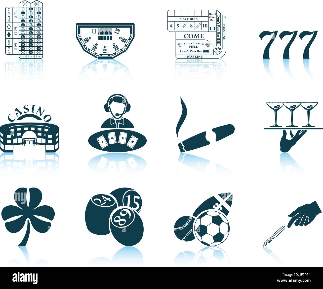 Set of gambling icons Stock Vector Image & Art - Alamy