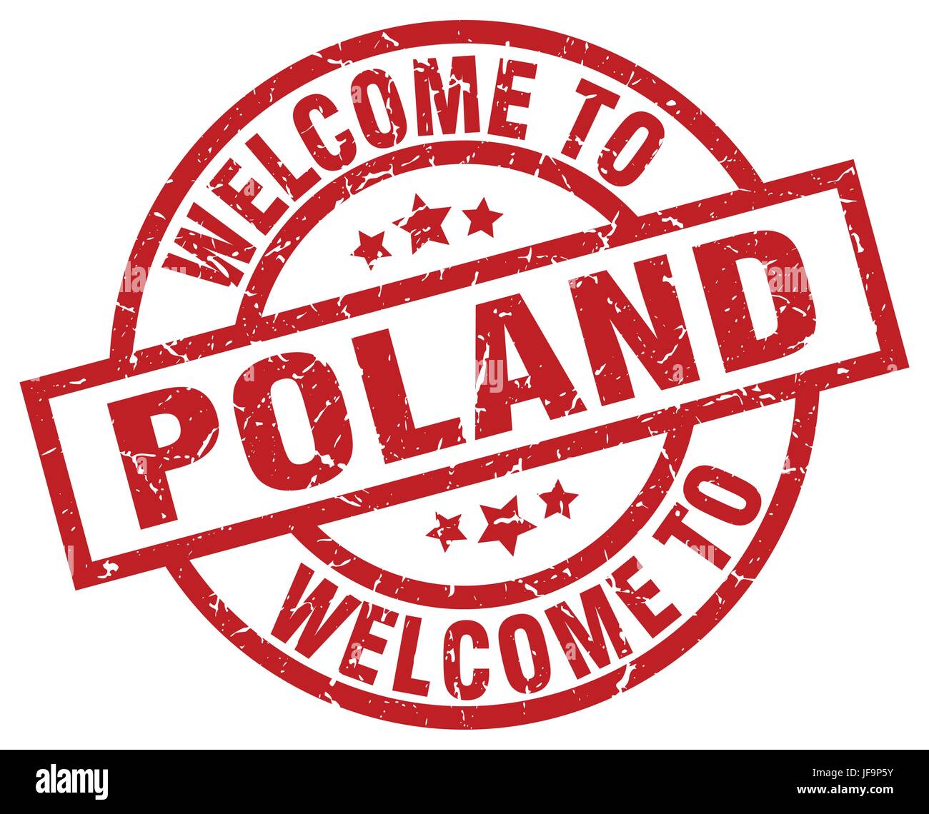 Poland sign welcome red Stock Vector Images - Alamy