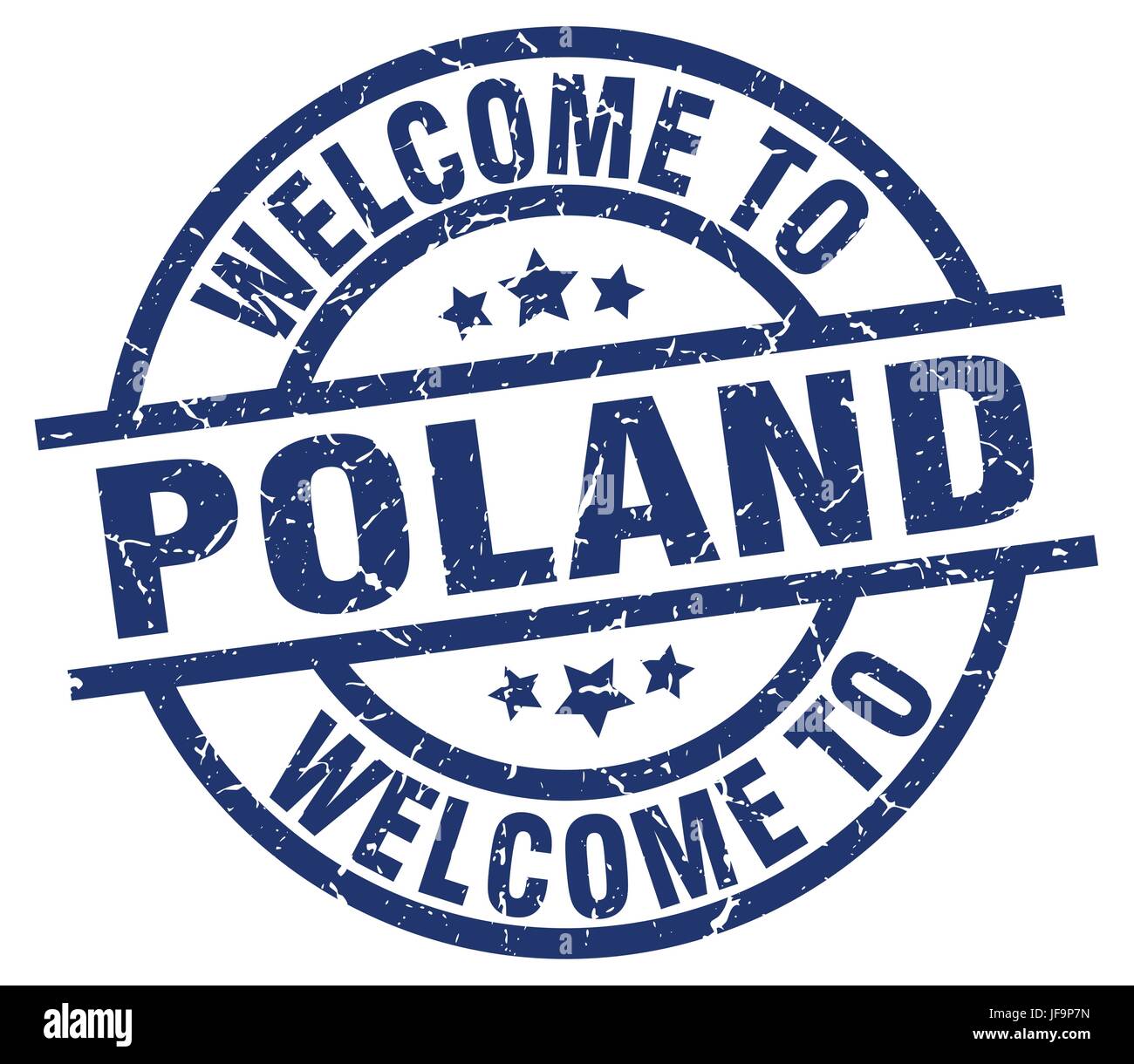welcome to Poland blue stamp Stock Vector Image & Art - Alamy