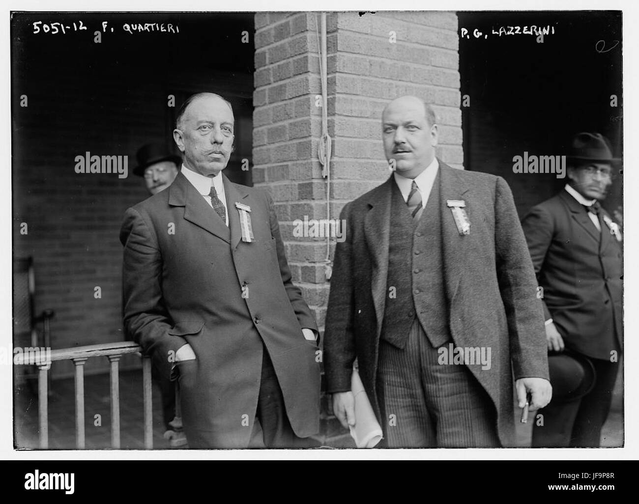 A historical photograph of F Quartieri and P.G. Lazzerini, likely ...