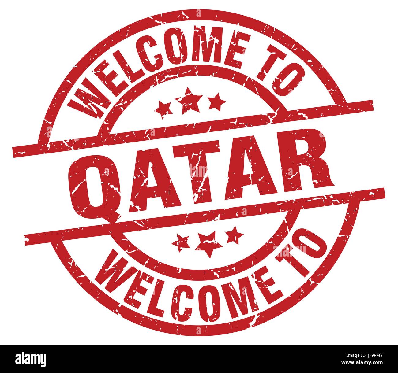 welcome to Qatar red stamp Stock Vector Image & Art - Alamy