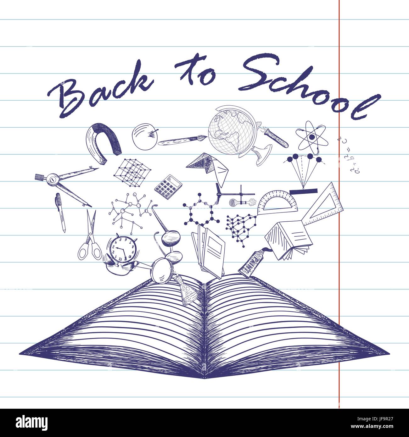 School photo backdrop Stock Vector Images - Alamy