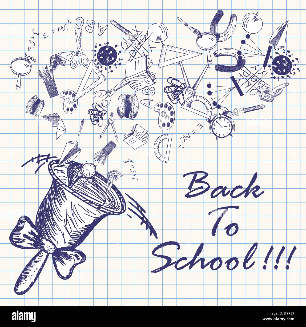 School photo backdrop Stock Vector Images - Alamy