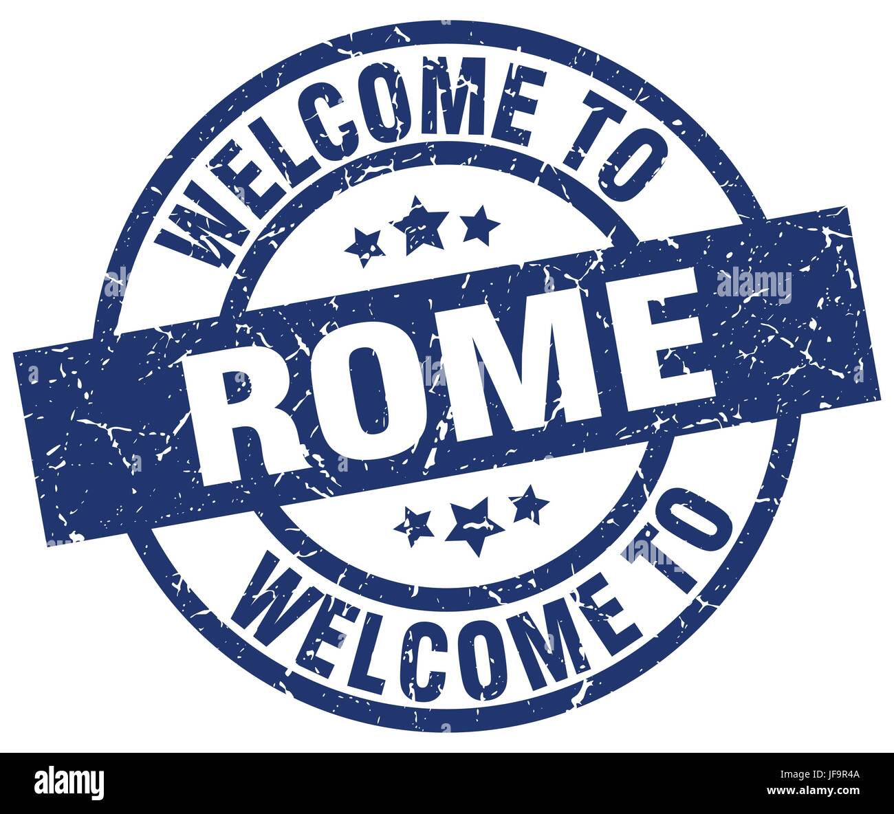 welcome to Rome blue stamp Stock Vector Image & Art - Alamy