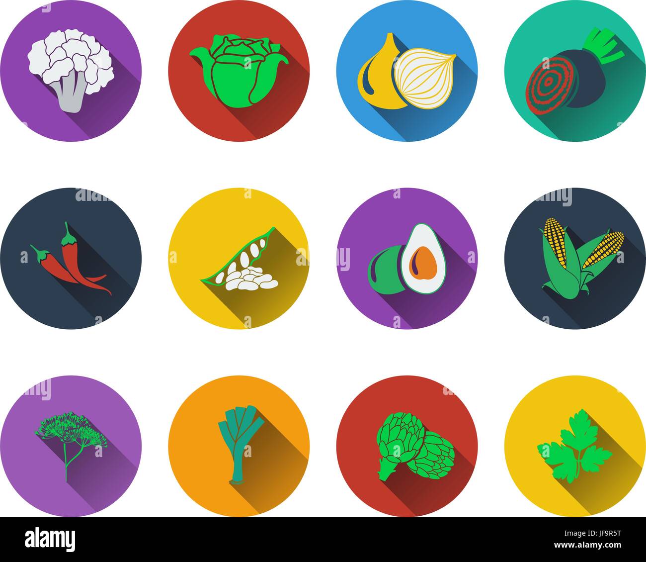 Set of vegetable icons Stock Vector Image & Art - Alamy