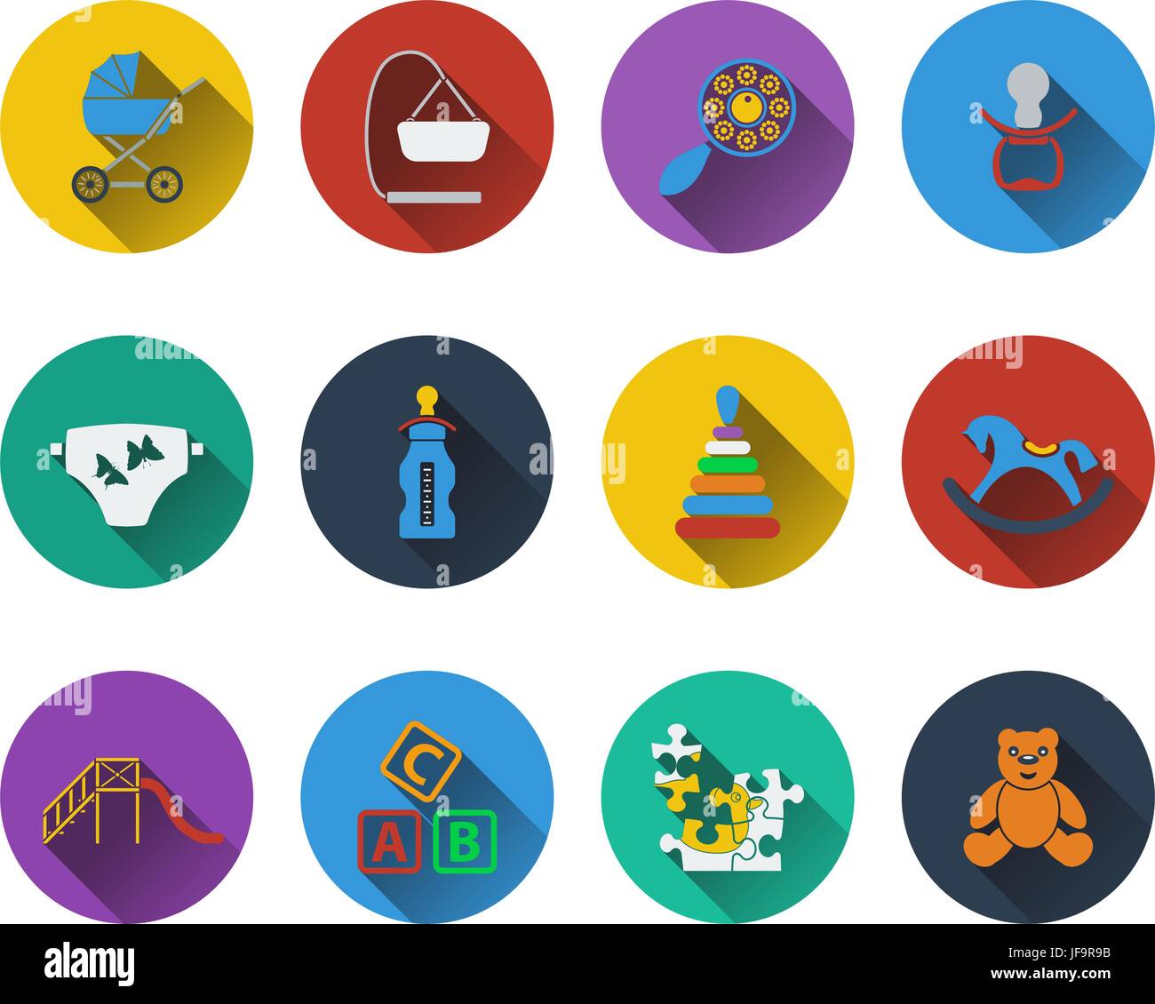 Set of baby icons Stock Vector Image & Art - Alamy
