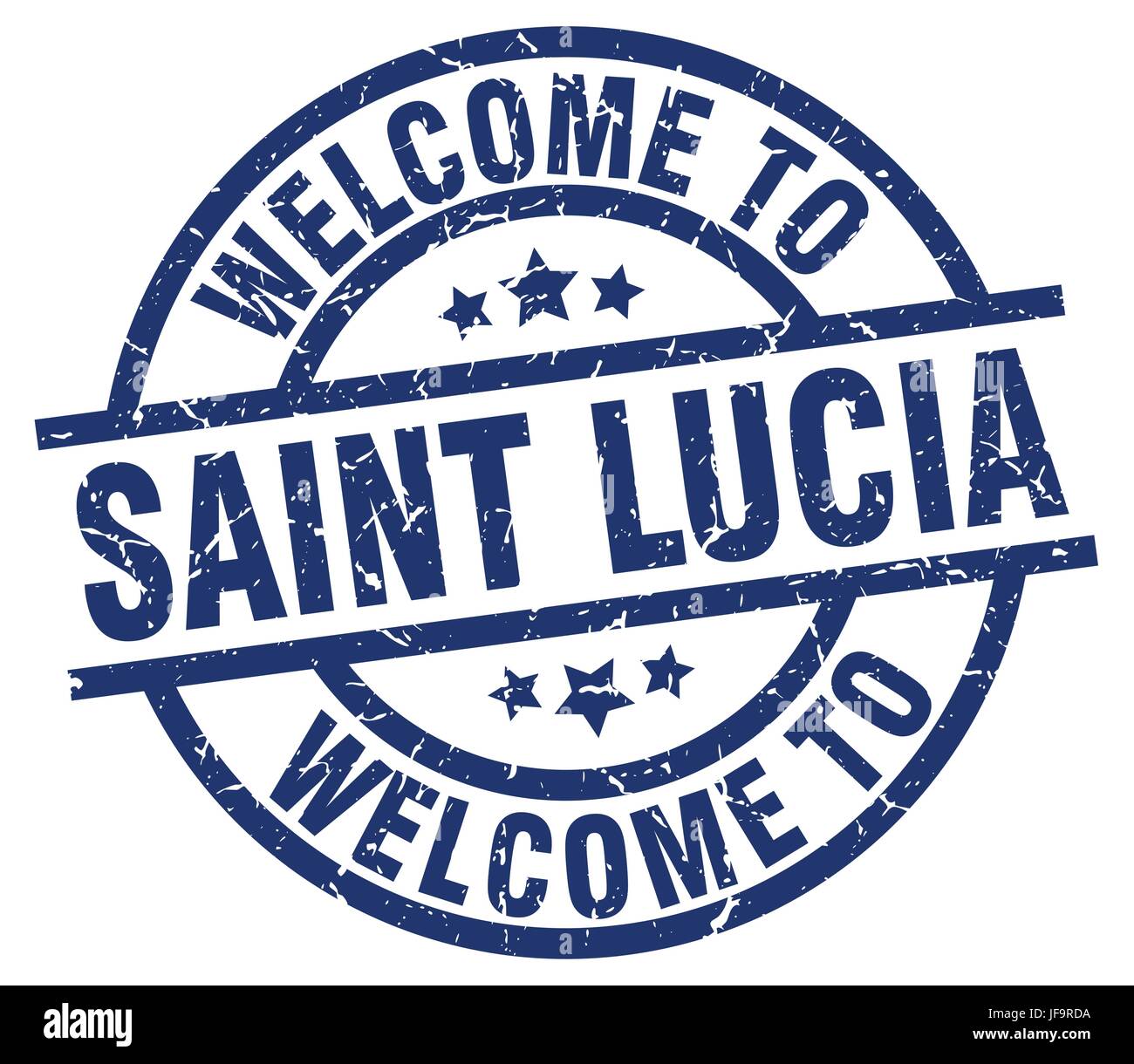 welcome to Saint Lucia blue stamp Stock Vector Image & Art - Alamy