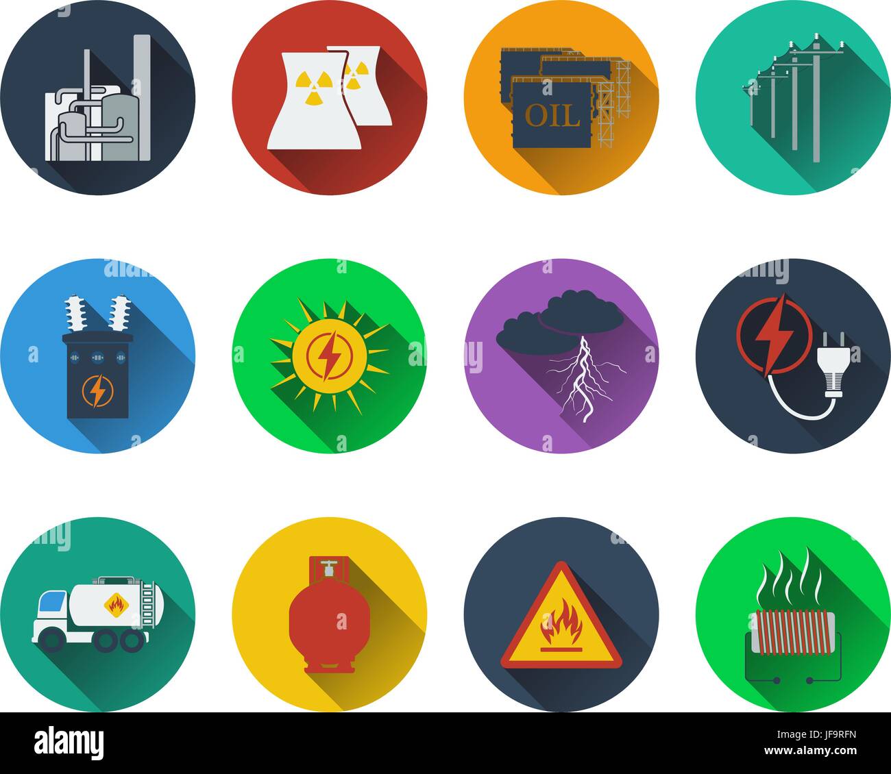 Set of energy icons Stock Vector Image & Art - Alamy