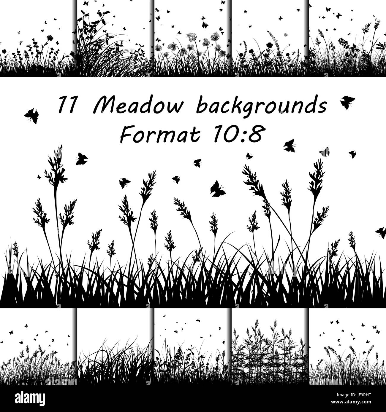 Set of Meadow backgrounds Stock Vector Image & Art - Alamy