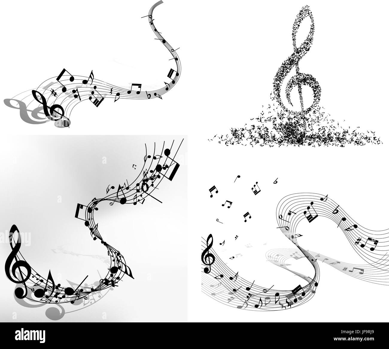 Musical staff Black and White Stock Photos & Images - Alamy
