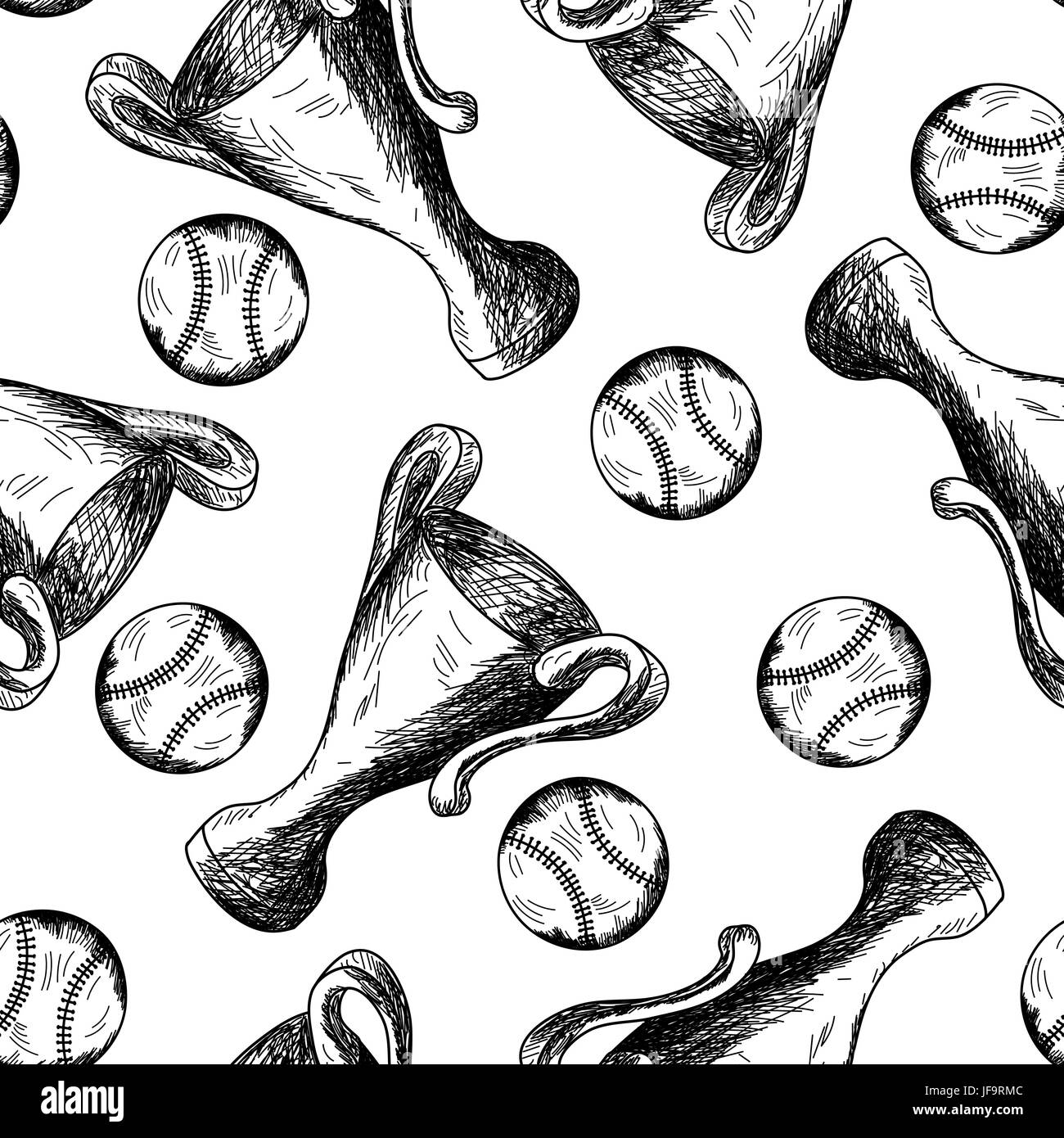 Baseball seamless pattern Stock Vector Image & Art - Alamy