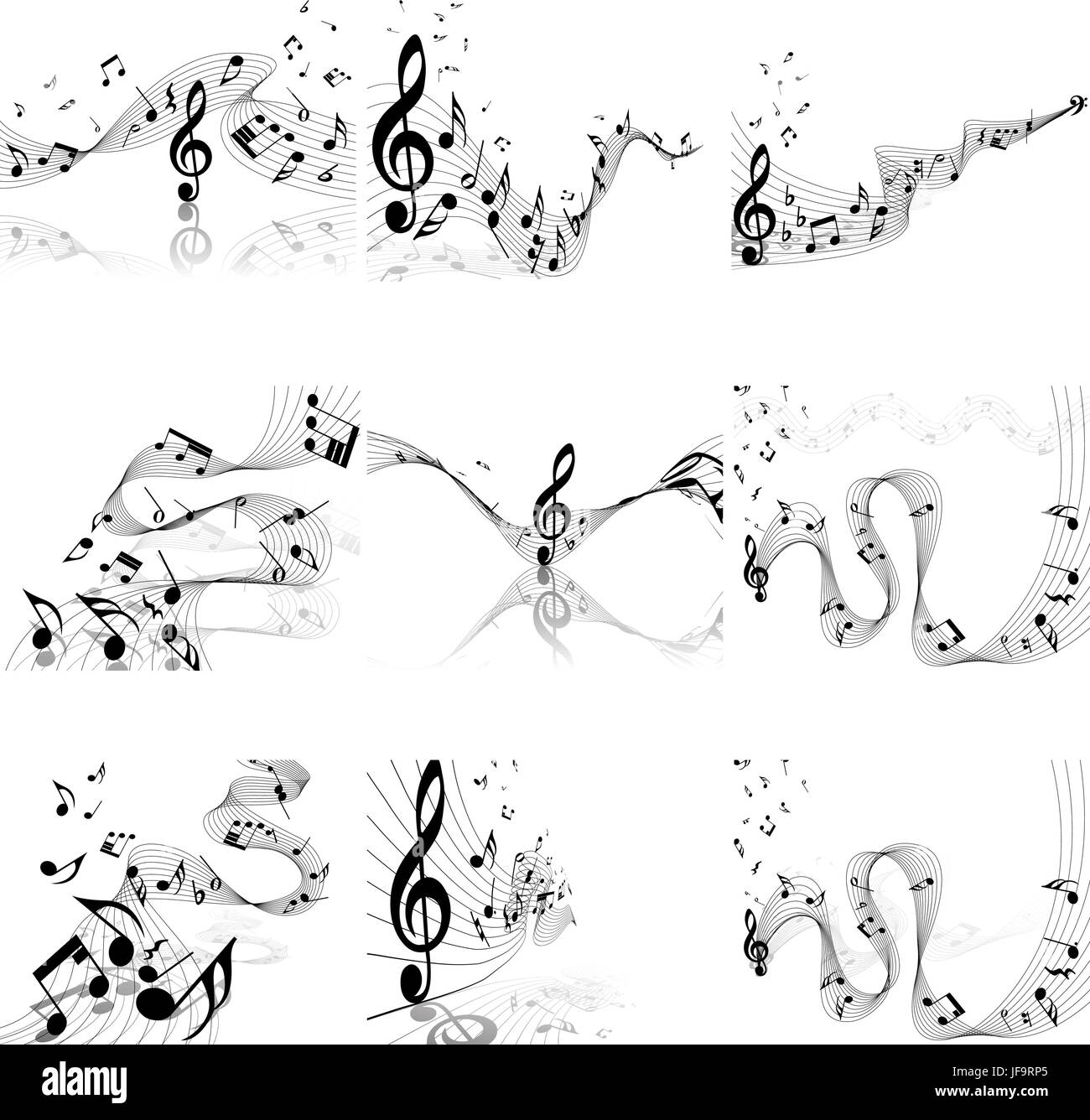 Musical notes staff set Stock Vector Image & Art - Alamy