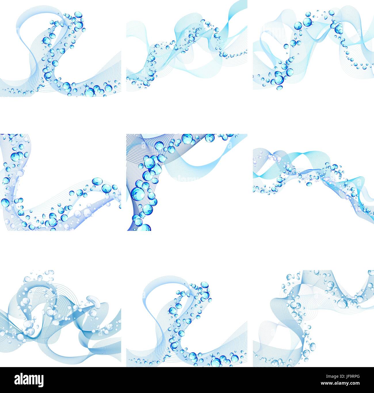 Abstract backgrounds set in water wave style Stock Vector Image & Art ...