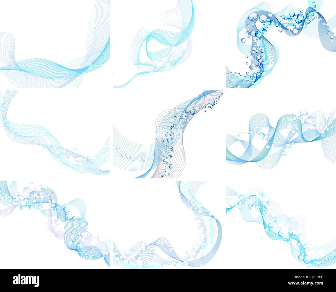 Abstract backgrounds set in water wave style Stock Vector Image & Art ...