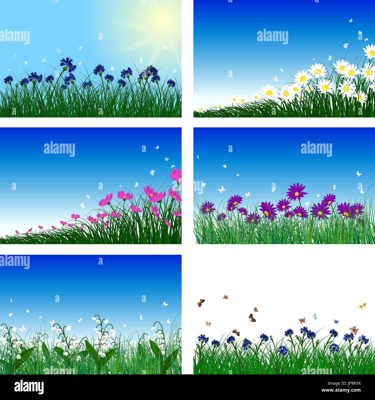 Meadow color background set Stock Vector Image & Art - Alamy