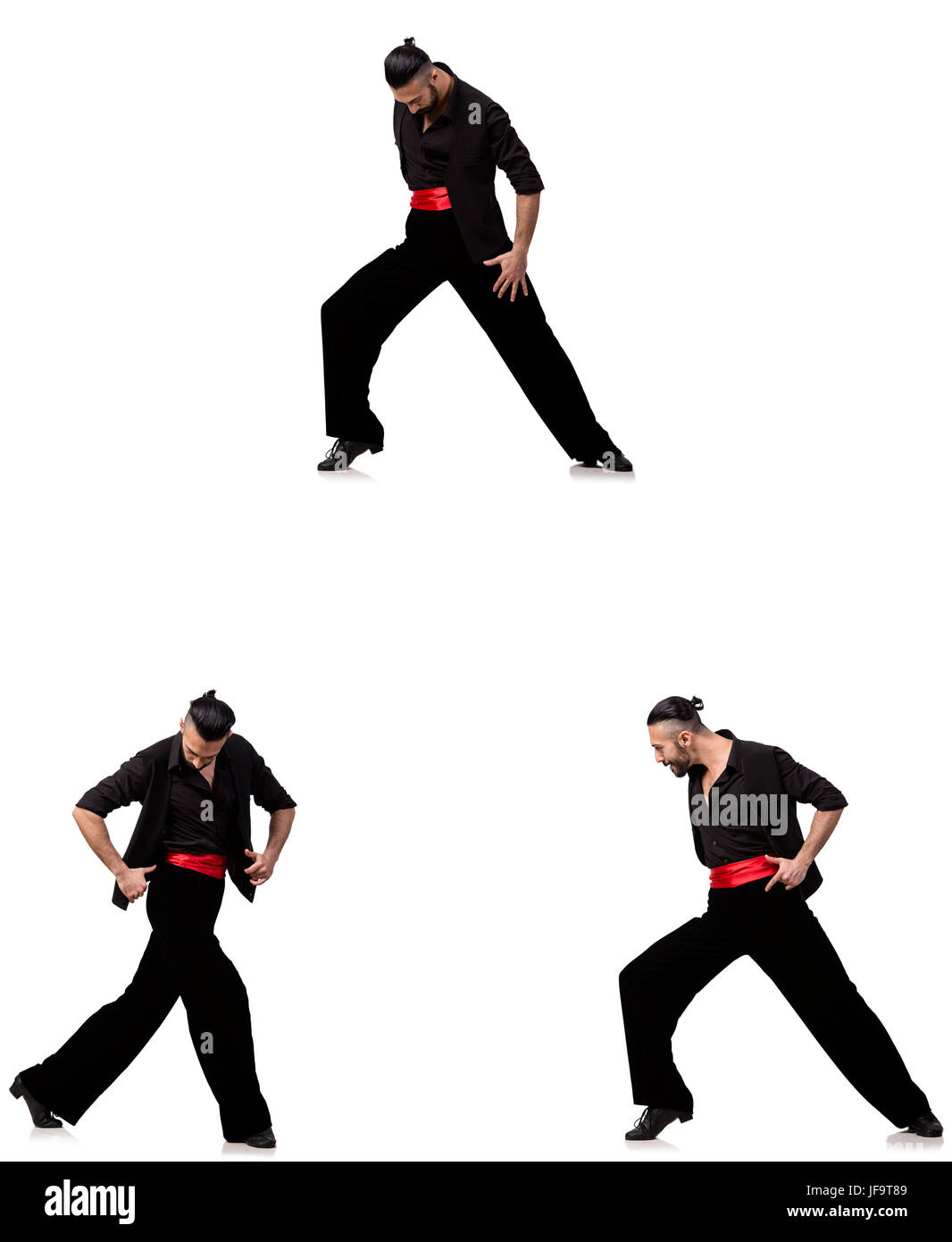 Spanish dancer in various poses on white Stock Photo - Alamy